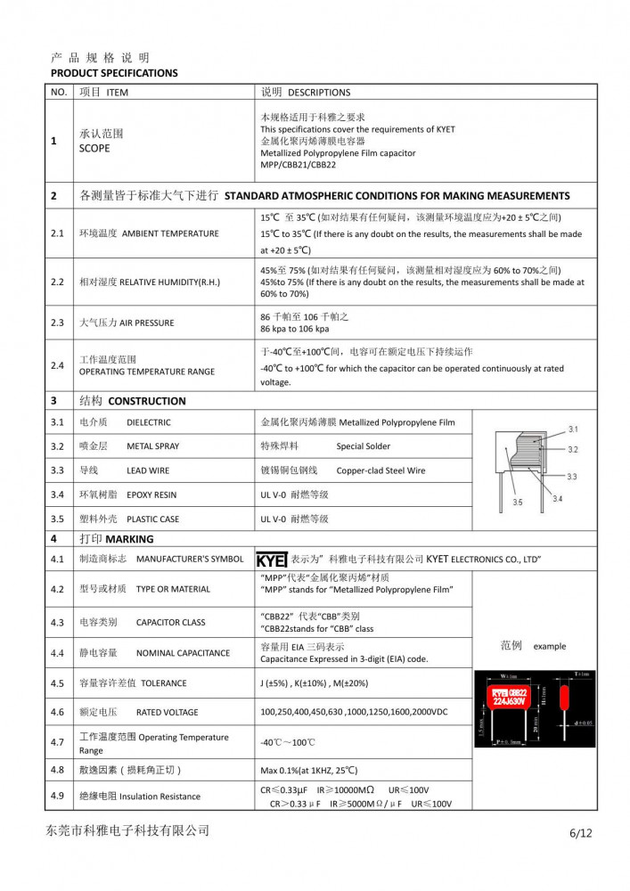 KP224J2J1004T approval document page 6