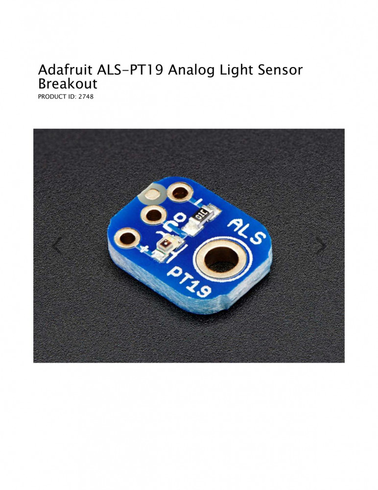 Adafruit 2748 technical document page 1