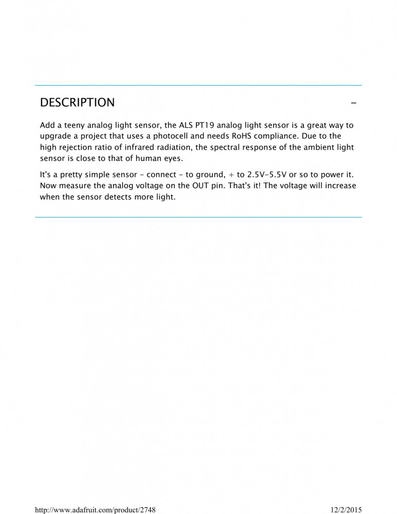 Adafruit 2748 technical document page 2