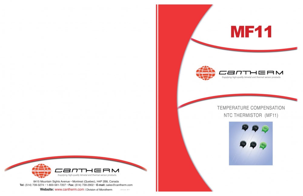 Cantherm MF11 datasheet page 1