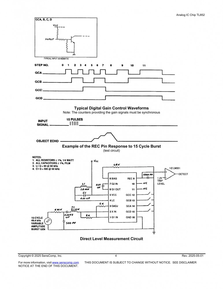 SensComp TL852 datasheet page 4