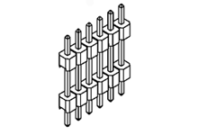 KK 254 PCB Header, Single Row, Dual Body, Through Hole, Vertical, 8 Circuits, 2.50µm Tin (Sn) Plating, 12.00mm Stacking Height, Tray Packaging, Lead-Free for sale