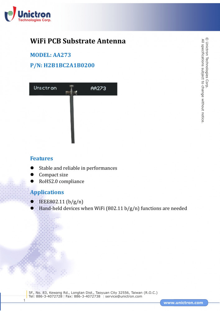 AA273 technical document page 1