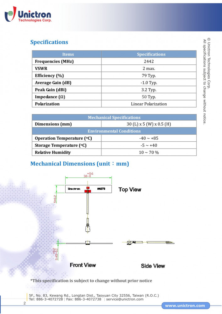 AA273 technical document page 2