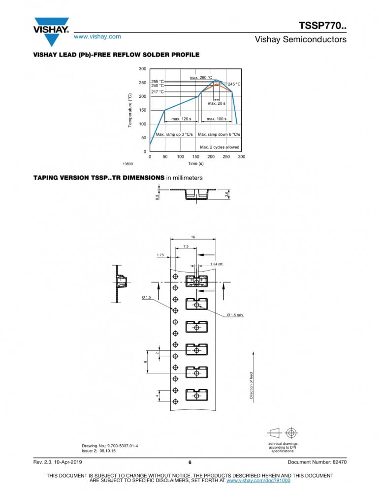 TSSP77038TR datasheet page 6
