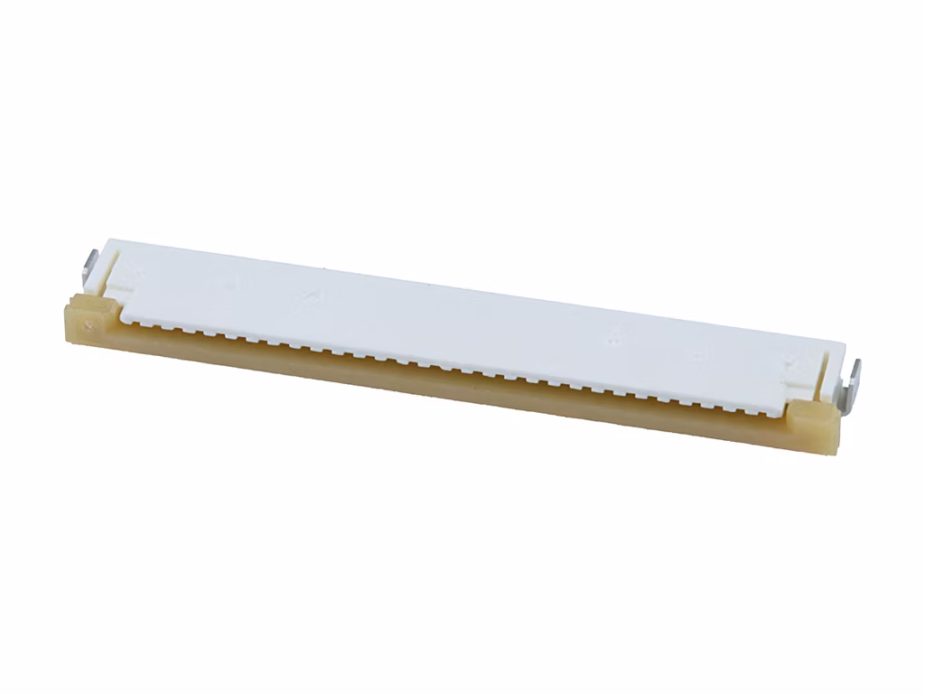 Easy-On FFC/FPC Connector, 1.00mm Pitch, Slider Series, Right-Angle, Top Contact, 2.70mm Height, 30 Circuits, Tin-Silver-Bismuth Plating