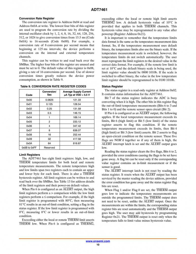 ADT7461 technical document, page 10