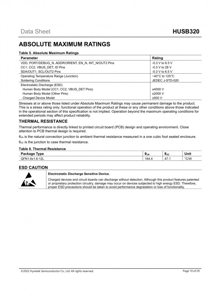 HUSB320 datasheet page 10