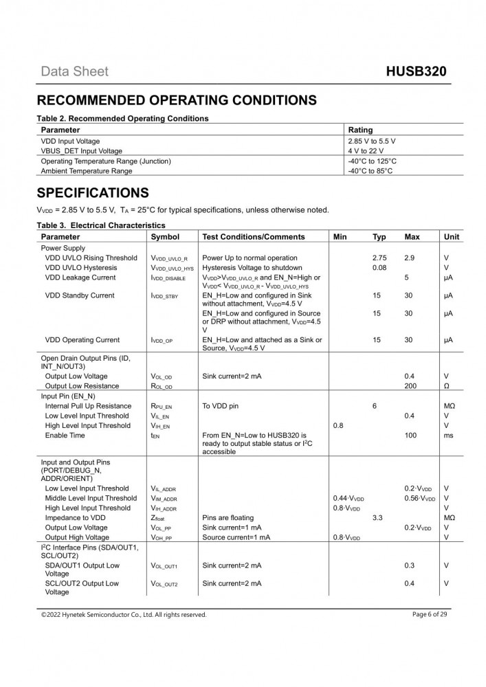HUSB320 datasheet page 6