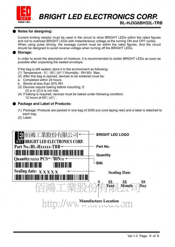 BL-HJ3G6BH32L-TRB datasheet page 9