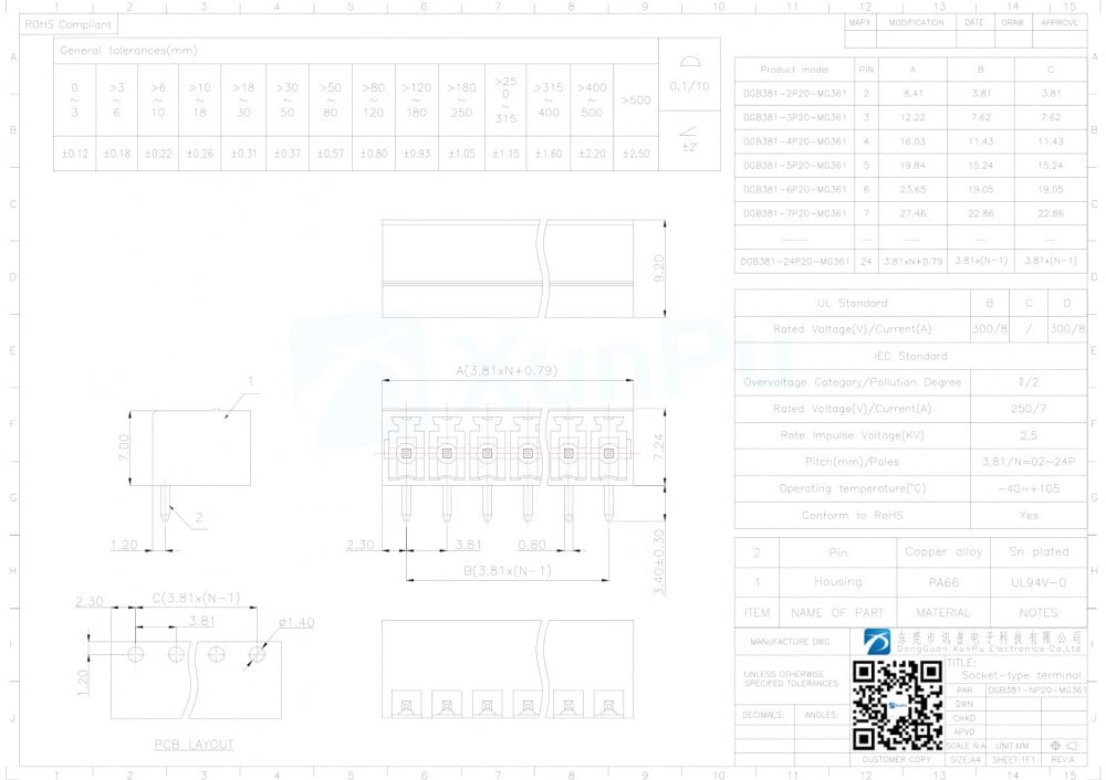 DGB381-3P20-MG361 technical drawing preview