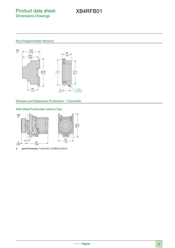 XB4RFB01 technical document page 3