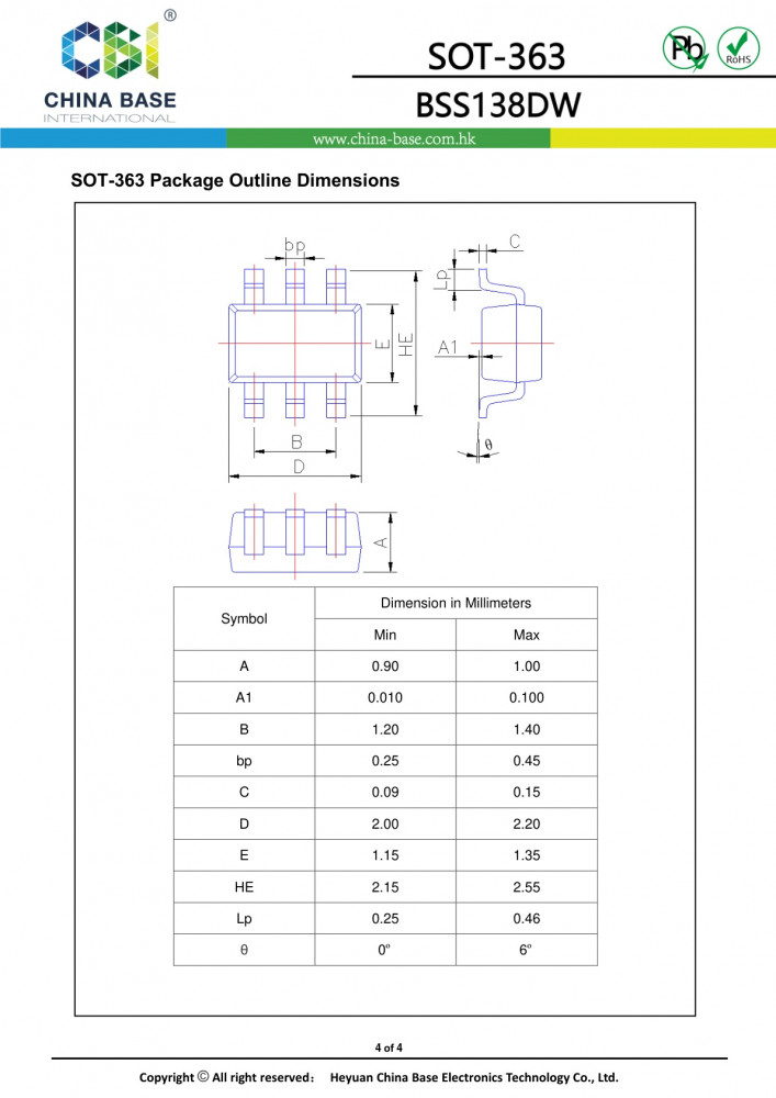 CBI BSS138DW datasheet page 4
