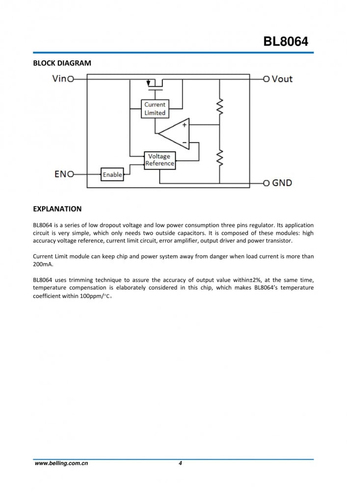 BL8064 datasheet page 4
