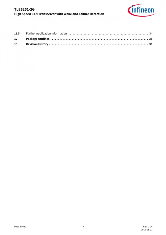TLE6251GNT technical document page 4
