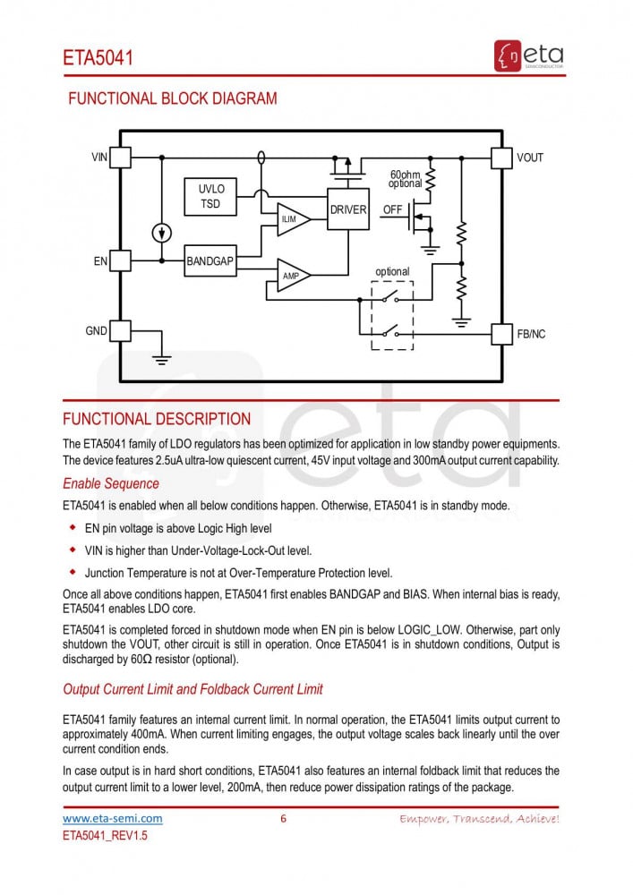 ETA5041 datasheet page 6