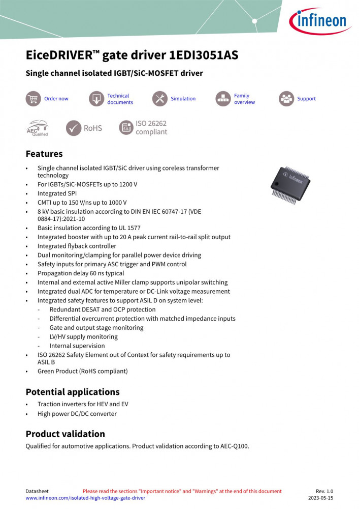 1EDI3051AS datasheet page 1
