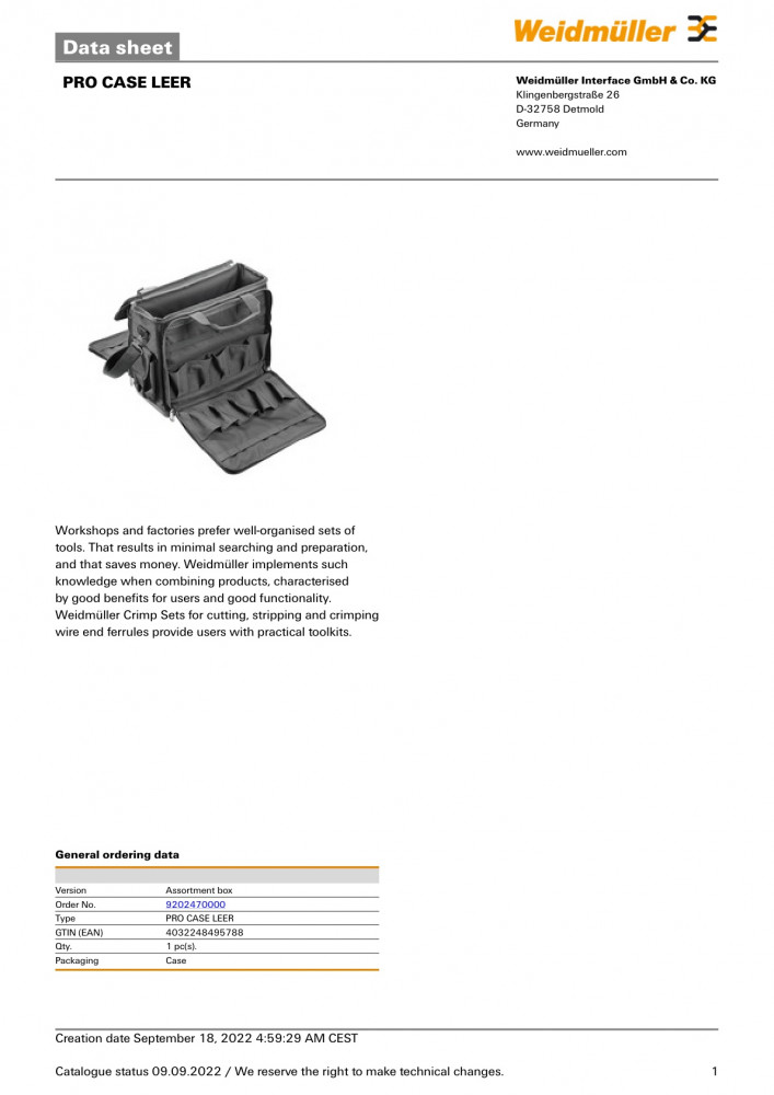 WEIDMULLER 9202470000 document page 1