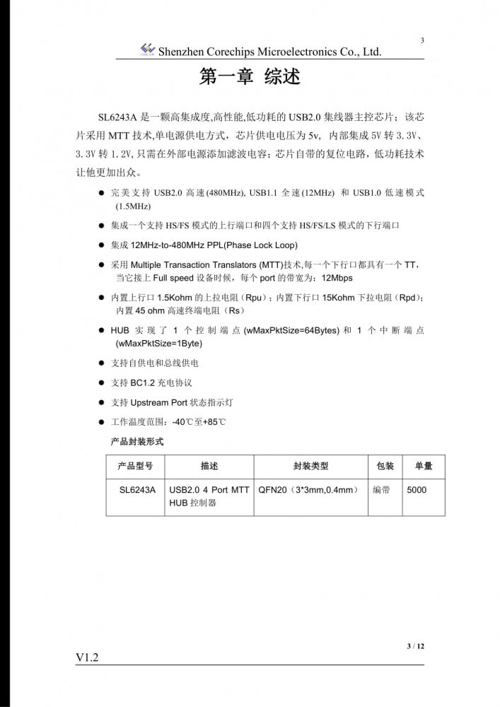 SL6243A datasheet page 3