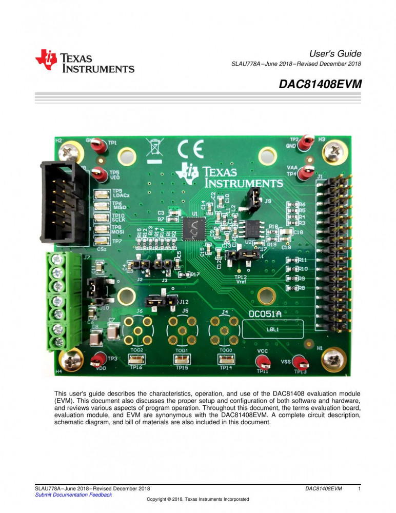 DAC81408EVM user guide page 1
