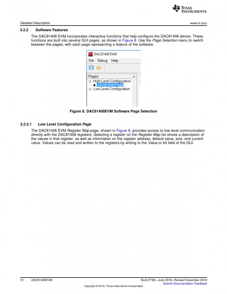DAC81408EVM user guide page 10