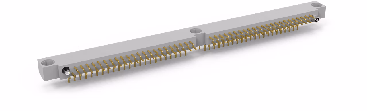 AirBorn W Series Rectangular Board Mount Plug with Pin Contacts, Right Angle, Through Hole, Dual Row, 0.100