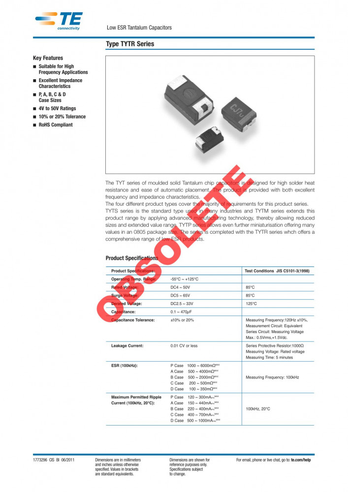 TYTR series technical document preview