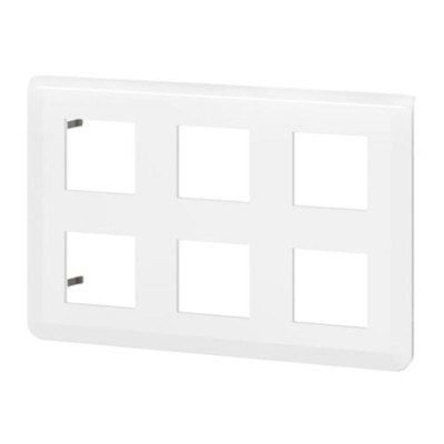 Plate 2x3x2 modules - Plate 2x3x2 modules white - Glossy thermoplastic, halogen free - Horizontal flush-mounted cover frame - IK04 for sale