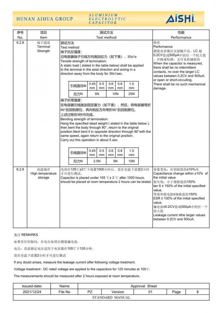 AISHI PZ specification page 8
