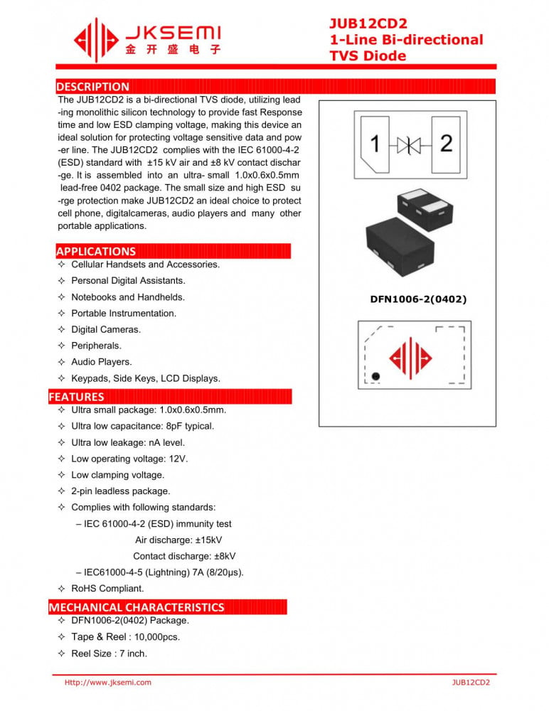 JUB12CD2 datasheet page 1