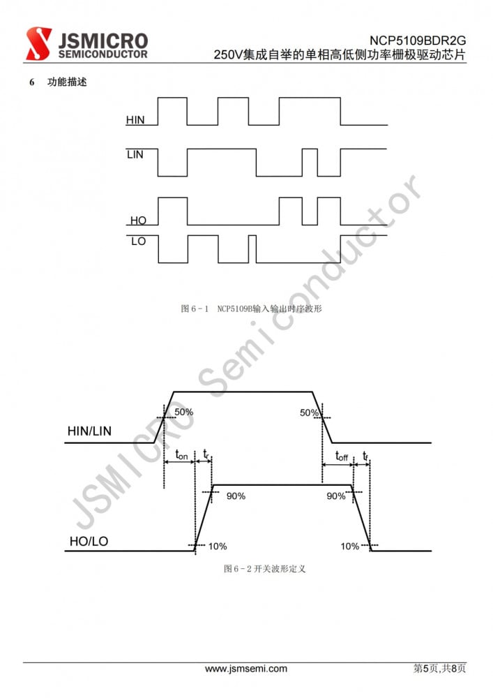 NCP5109BDR2G-JSM datasheet page 5
