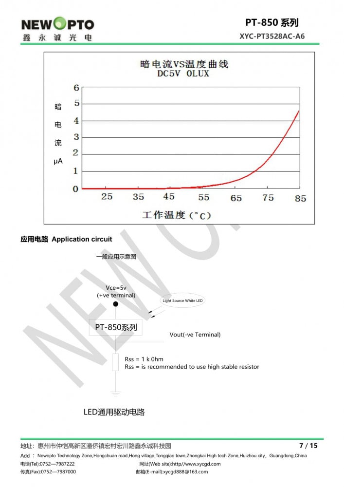 XYC-PT3528AC-A6 datasheet page 7