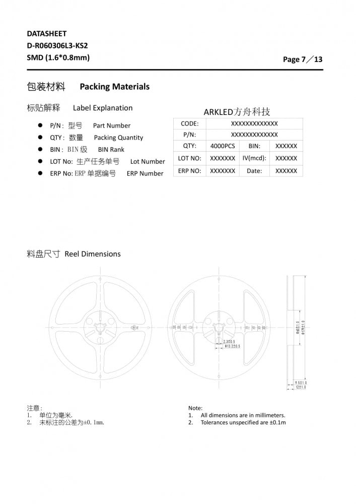 ARKLED datasheet page 7