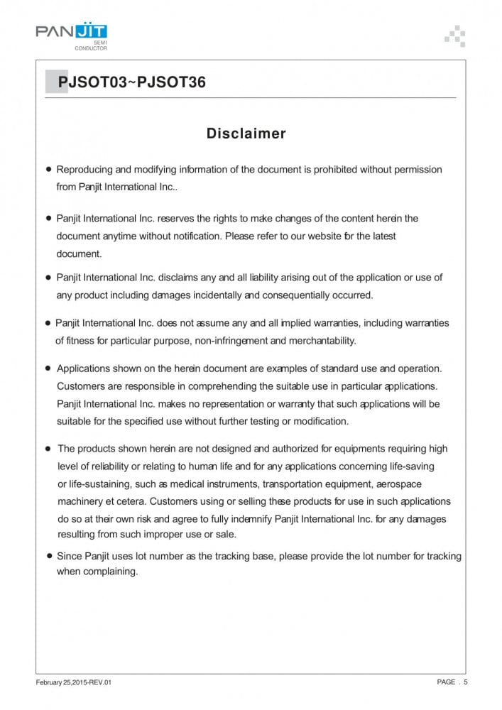 PJSOT12_R1_00001 datasheet page 5