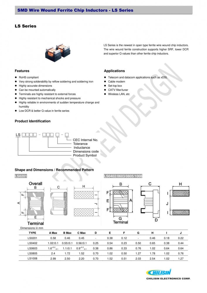 Chilisin LS Series datasheet page 2