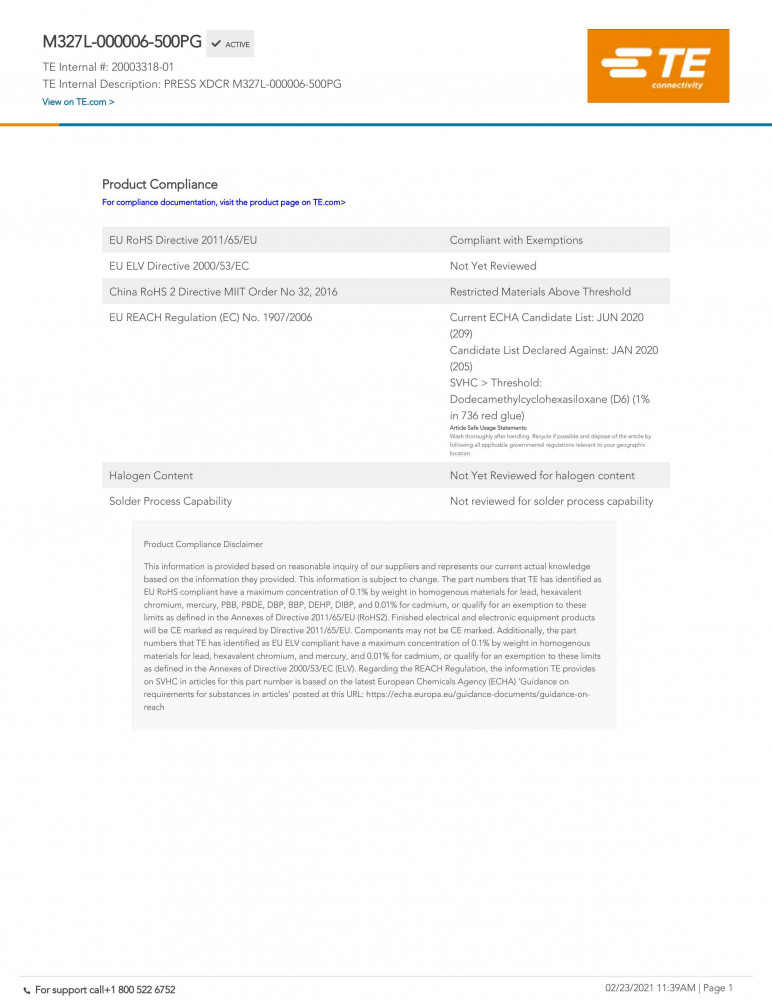 M327L-000006-500PG technical document preview