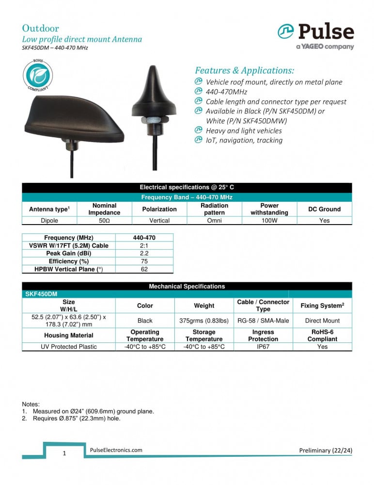 SKF450DM technical document page 1