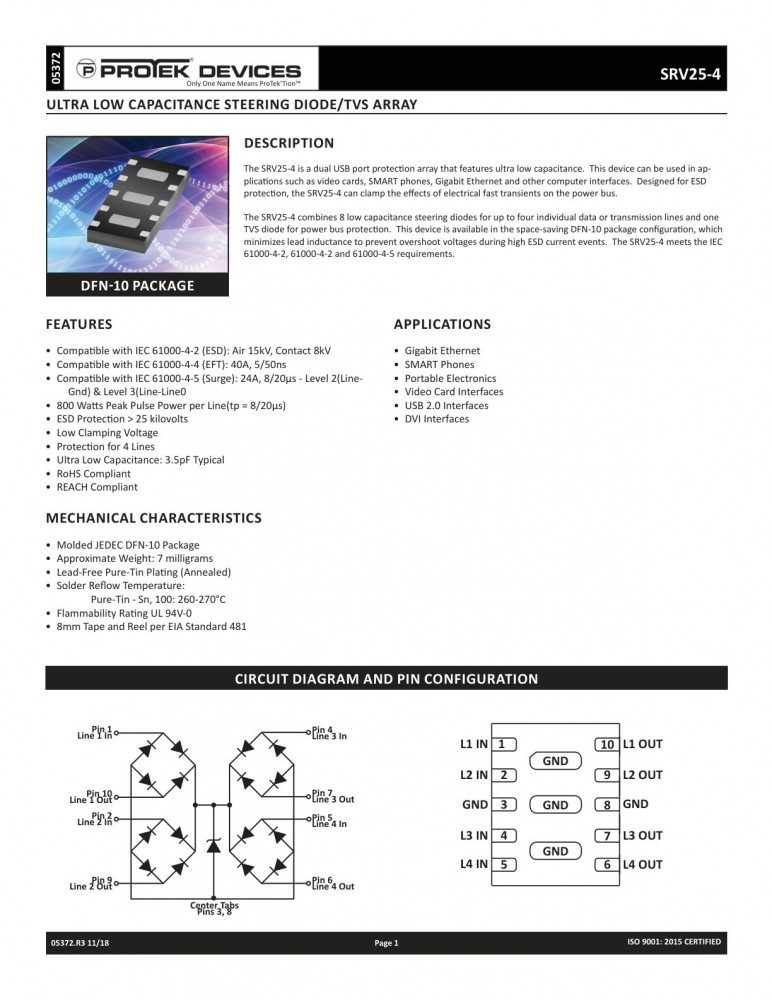 SRV25-4 datasheet page 1