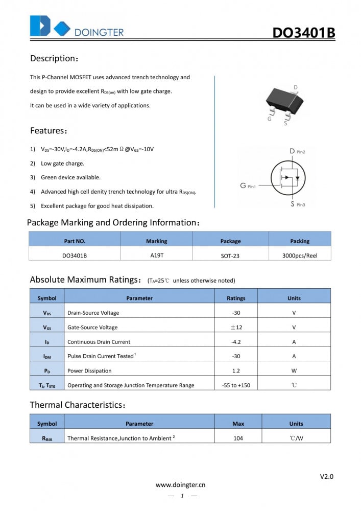 DO3401B datasheet page 1
