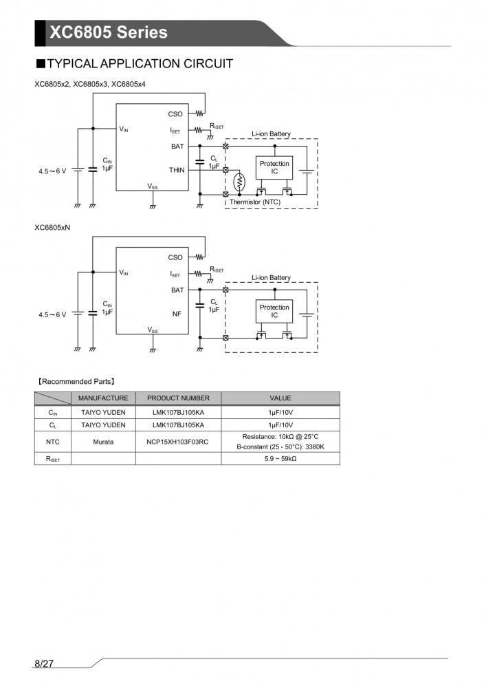 XC6805ANE14R-G datasheet page 8