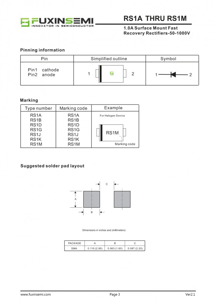 RS1M datasheet page 3