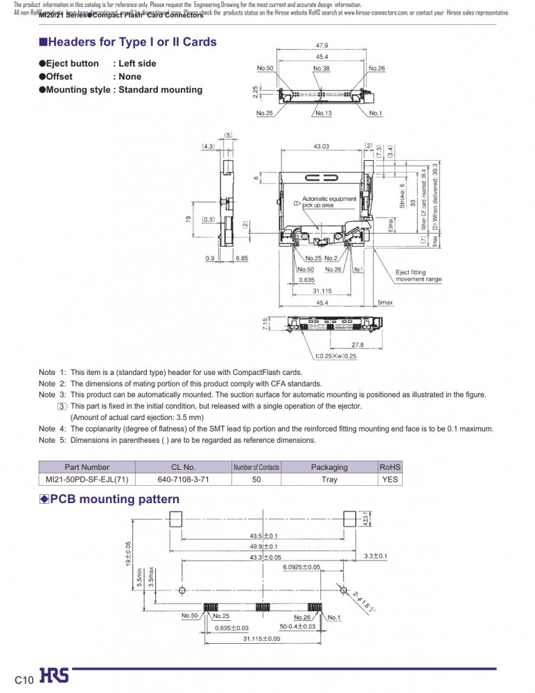 HRS MI20/21 datasheet page 9