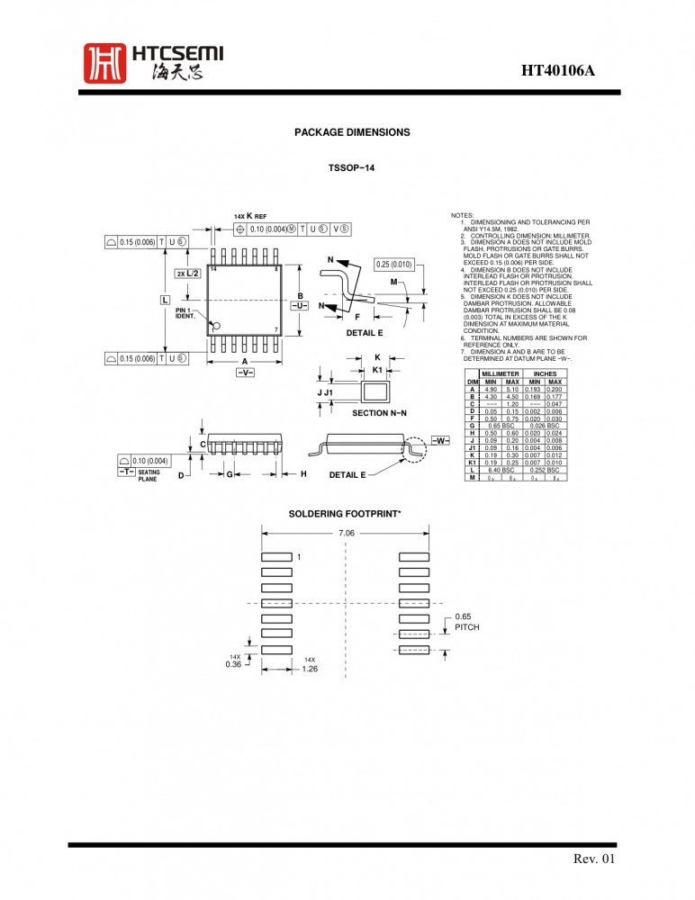 HT40106ARZ datasheet page 7