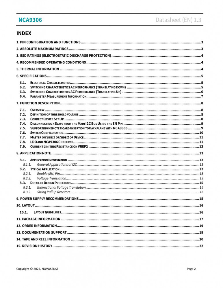 NCA9306-DVSR datasheet page 2