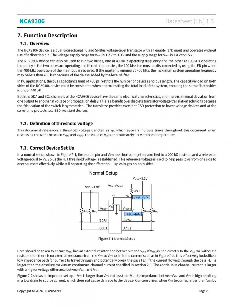 NCA9306-DVSR datasheet page 8