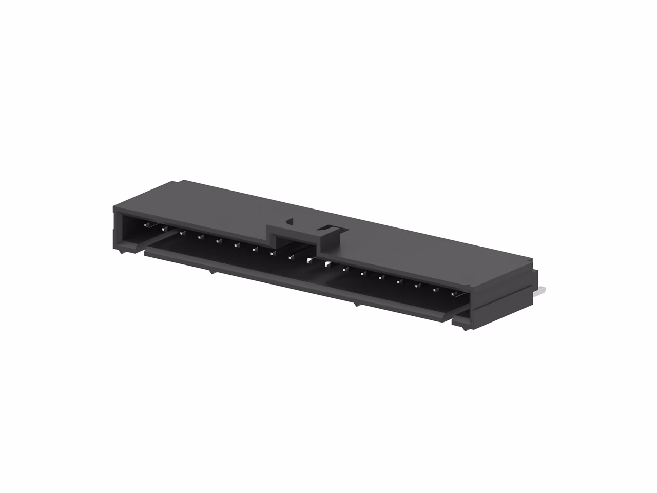 2.54mm Pitch SL Header, Single Row, Right-Angle, LCP, Shrouded, Surface Mount, 0.38µm Selective Gold (Au) Plating, 9 Circuits