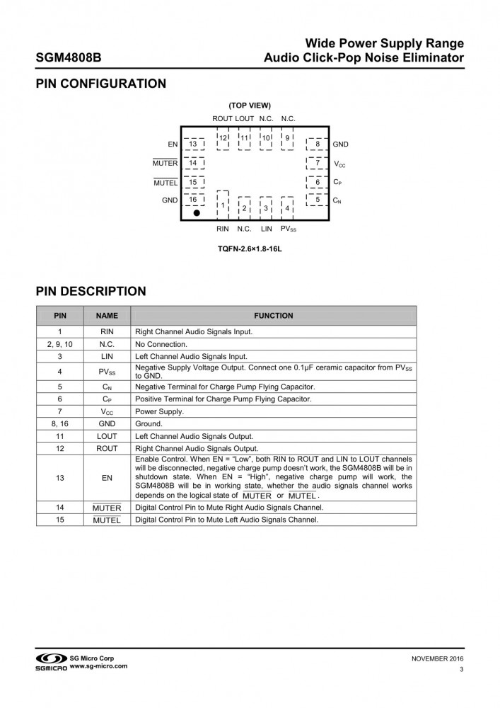 SGM4808B datasheet page 3