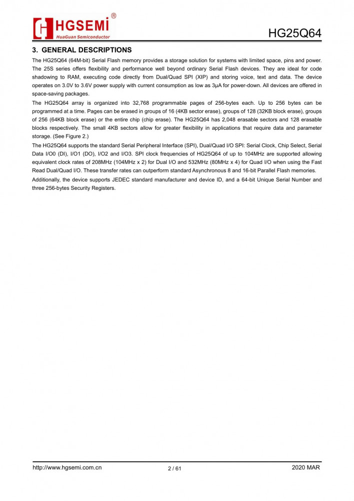 HG25Q64 datasheet page 2
