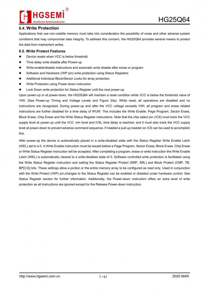 HG25Q64 datasheet page 7