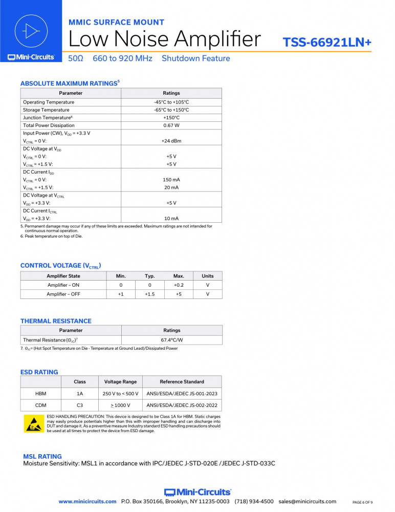 TSS-66921LN+ datasheet page 6